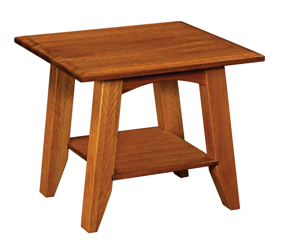 Artesa Open End Table with Drawer and Shelf — Plain and Simple Furniture