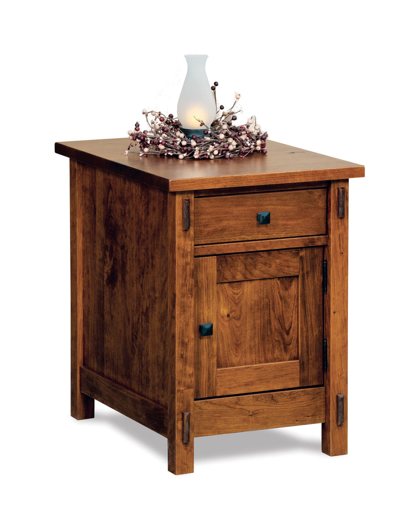 Centennial Enclosed End Table w/Drawer & Door — Plain and Simple Furniture