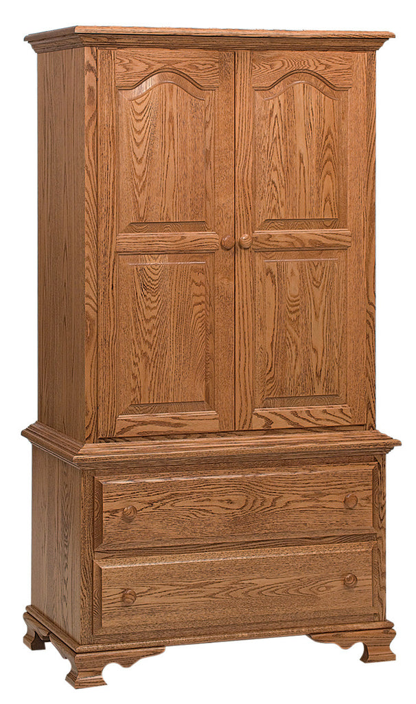 Heritage Armoire Chest on Chest, 2 Drawers, 2 Doors (2 pc.) — Plain and ...